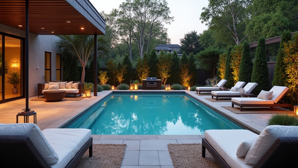 23 Cozy Pool Deck Decorating Ideas With Seating Areas For Relaxation ...