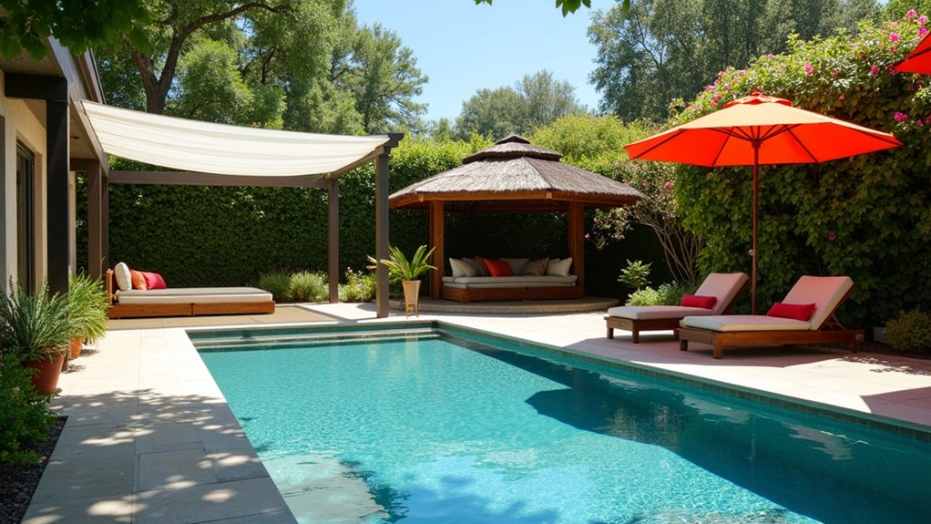 21 Clever Pool Deck Shade Ideas For Cool Summer Days - Love Gunite Pool