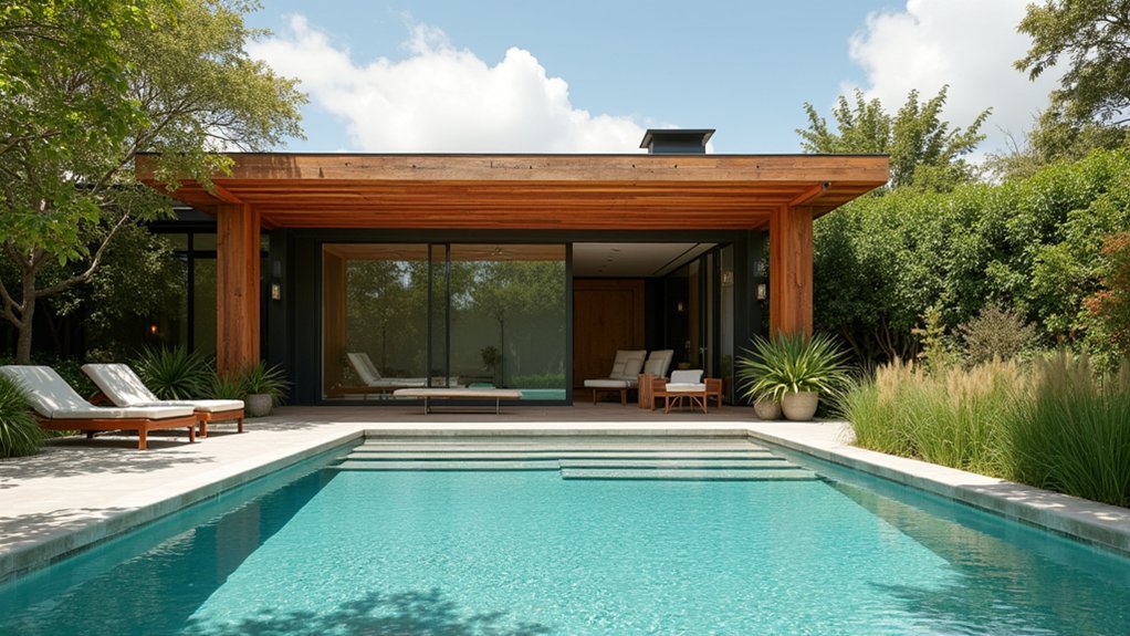 22 Modern Pool Pergola Ideas With Sleek Minimal Shapes - Love Gunite Pool
