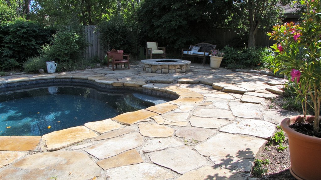 19 Seamless Backyard Patio With Pool Ideas For Flow - Love Gunite Pool