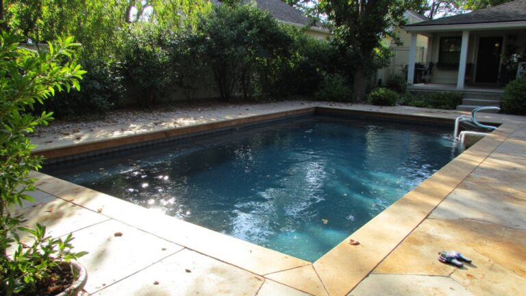 21 Elegant Half Inground Pool Ideas For A Polished Look - Love Gunite Pool