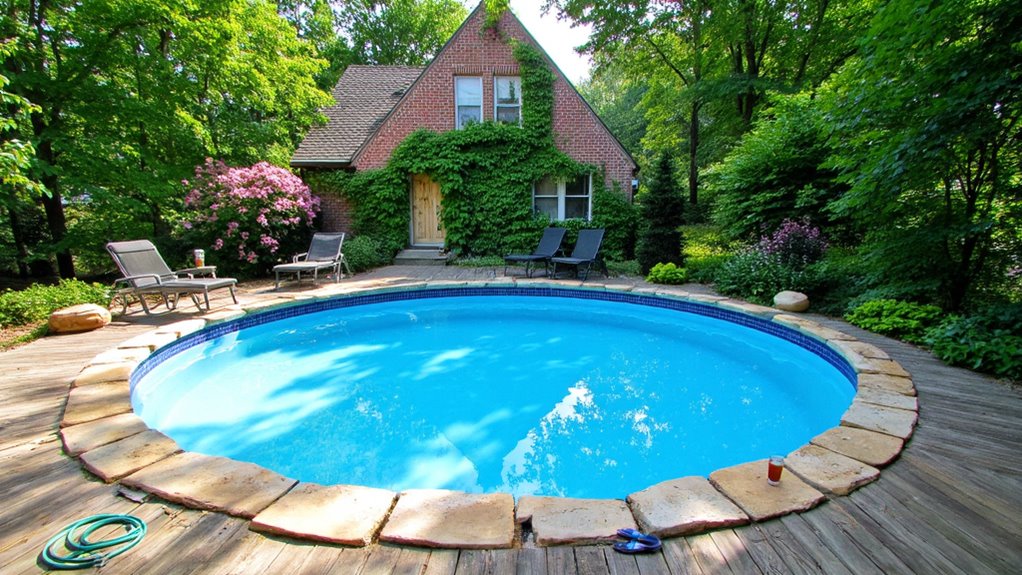 18 Inviting Sunken Above Ground Pool Ideas That Blend In - Love Gunite Pool